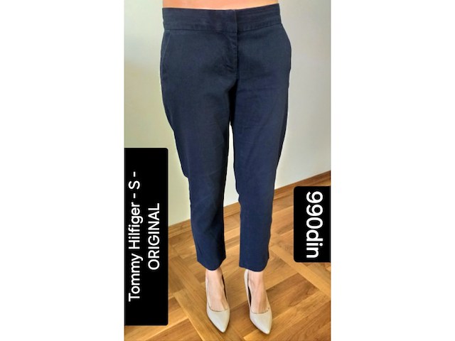 Tommy Hilfiger pantalone ženske plave S/36 - ORIGINAL