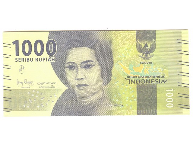 Indonesia 1000 Rupiah 2016 UNC