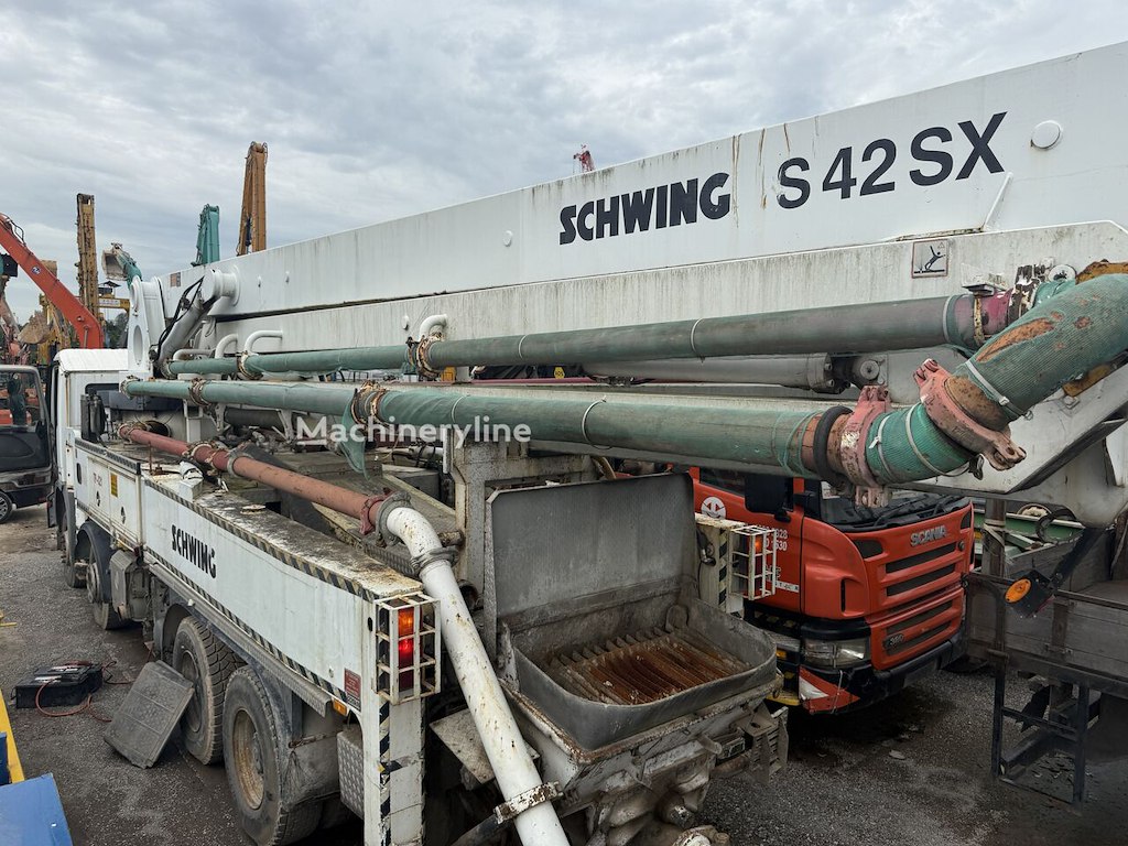 Schwing 42 M (S 42 SX) na šasiji Mercedes-Benz Actros 4141 pumpa za beton