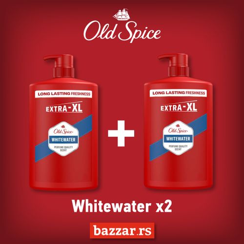 Old Spice Whitewater 3u1 gel za tuširanje, 1000 ml x2 XXL