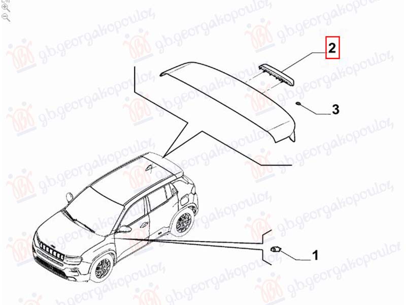 TRECA STOP LAMPA (O) JEEP AVENGER (2022-) (OEM: 9825453680, 9851419380)