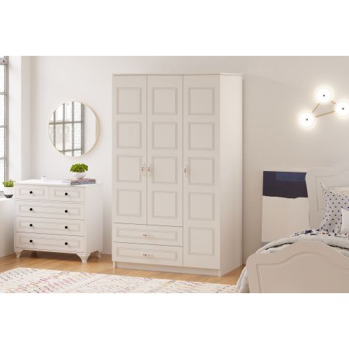 Rb-002 Matte White Wardrobe