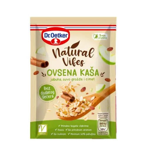 Dr.Oetker Natural Vibes ovsena kaša jabuka i cimet 60g