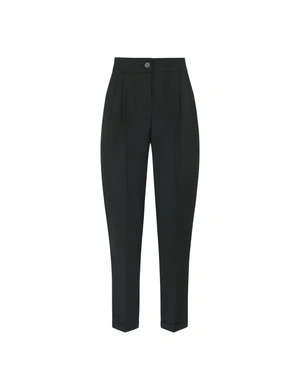 CRNE POSLOVNE PANTALONE OD ČISTE RUNSKE VUNE