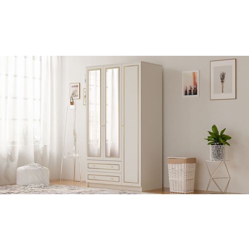 Rb-077-01 Matte White Wardrobe
