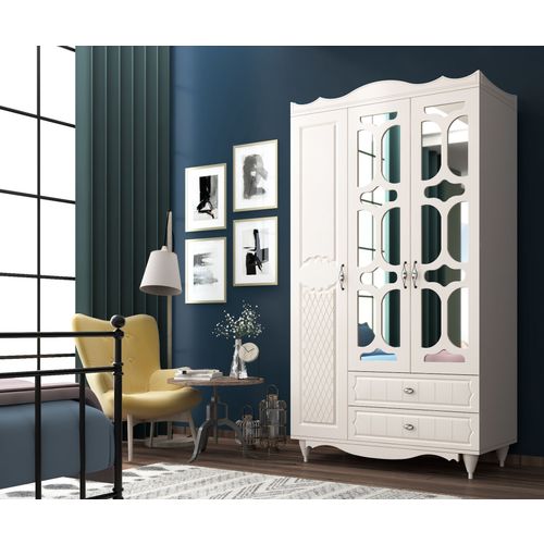 Rb-047 Matte White Wardrobe