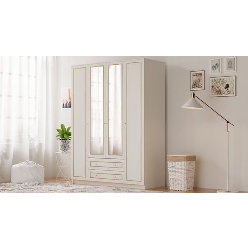 Rb-079-02 Matte White Wardrobe