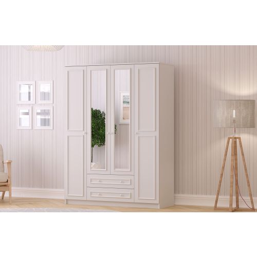 Rb-186-02 Matte White Wardrobe