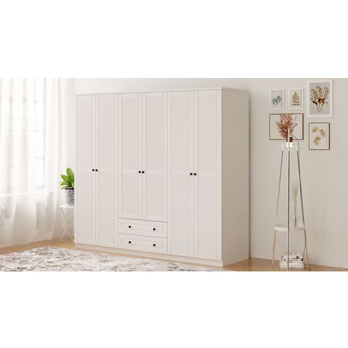 Rb-064 Matte White Wardrobe