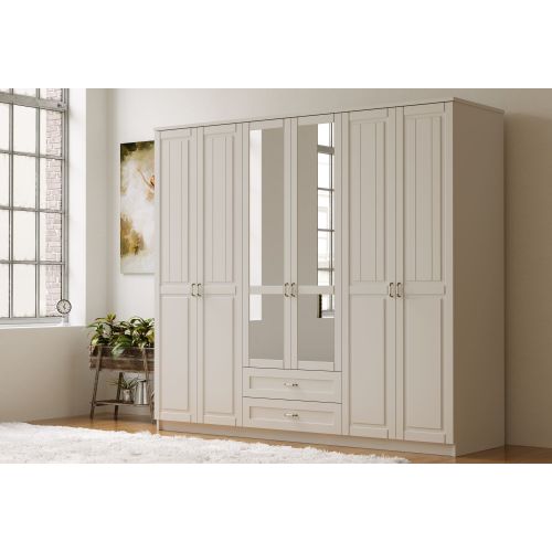Rb-122 Matte White Wardrobe