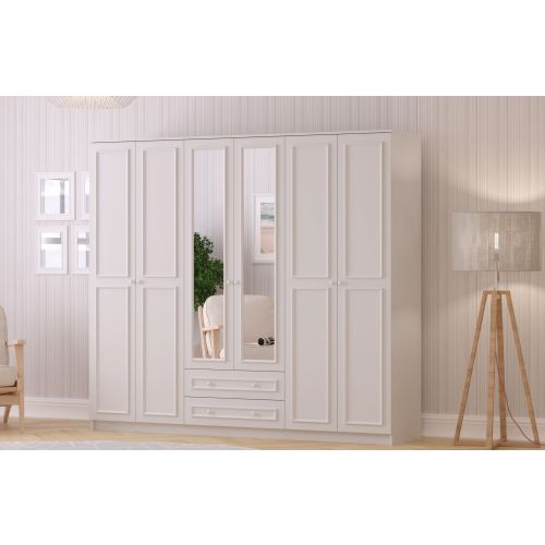 Rb-186-05 Matte White Wardrobe