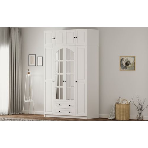 Rb-185-11 Matte White Wardrobe