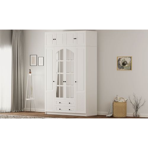 Rb-185-18 Matte White Wardrobe