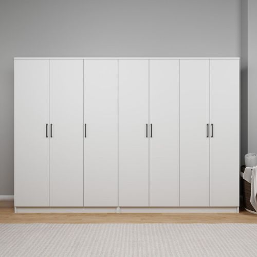 Kardelen 1600-106 White Wardrobe