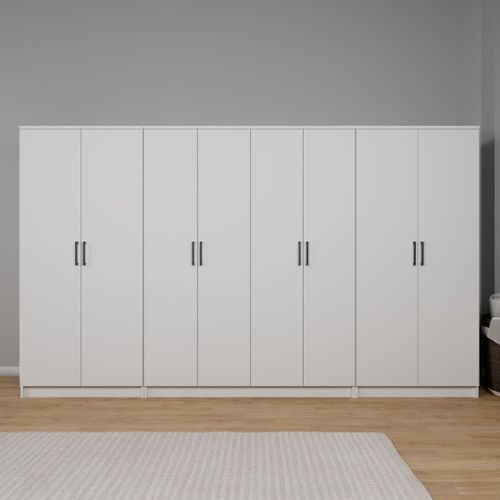 Kardelen 1600-108 White Wardrobe