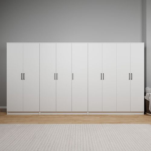 Kardelen 1600-109 White Wardrobe