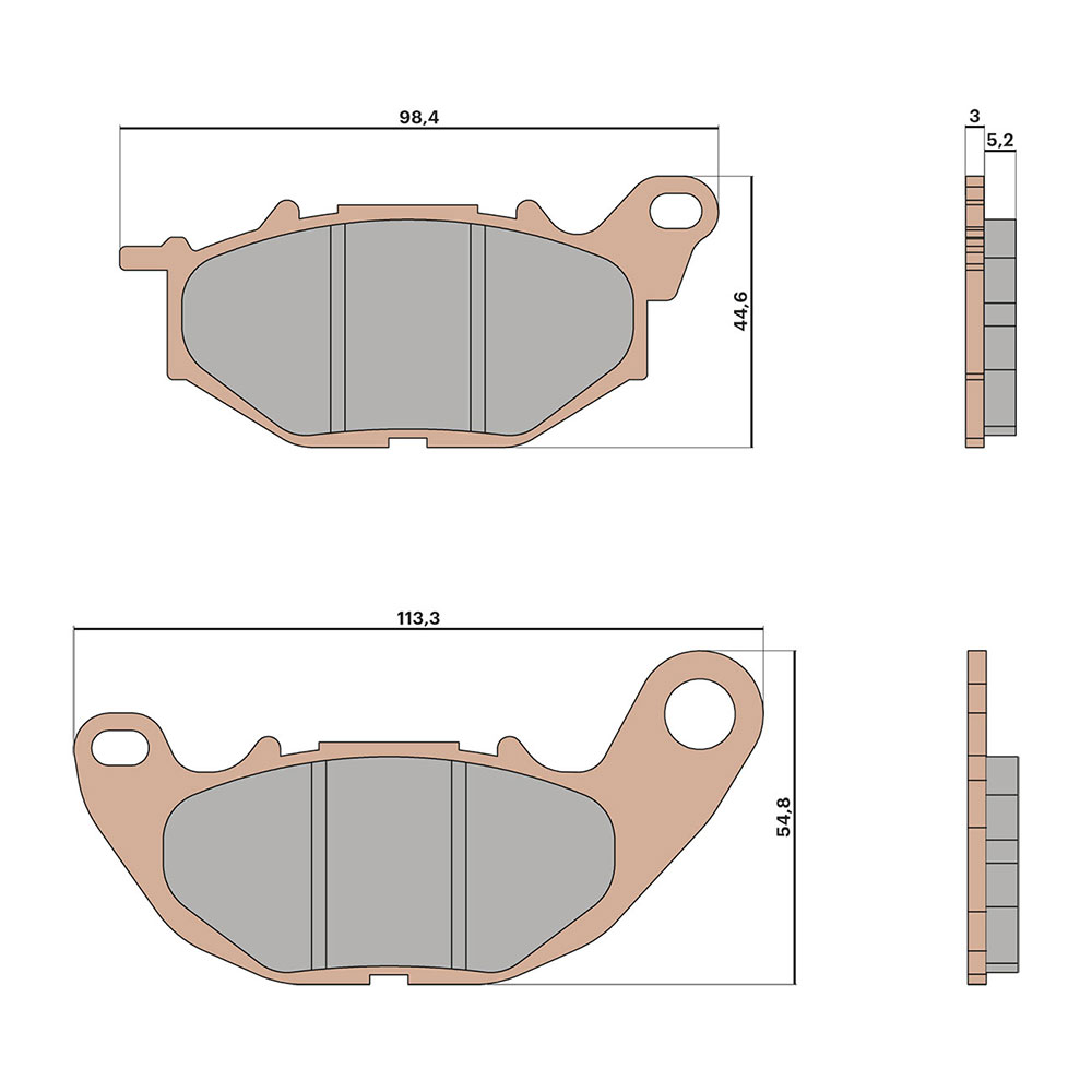 Disk pločice Malossi Yamaha X-Max 125 / 250 / 300 MHR sinter