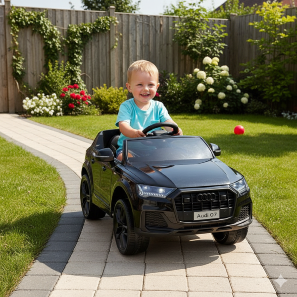 Licencirani dečiji auto Audi Q7 na akumulator – Premium Oprema – crni, model 89