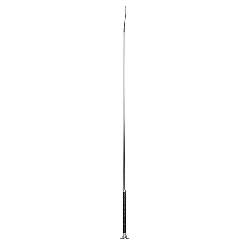 Bič za konje 120cm sa kožnom drškom crni