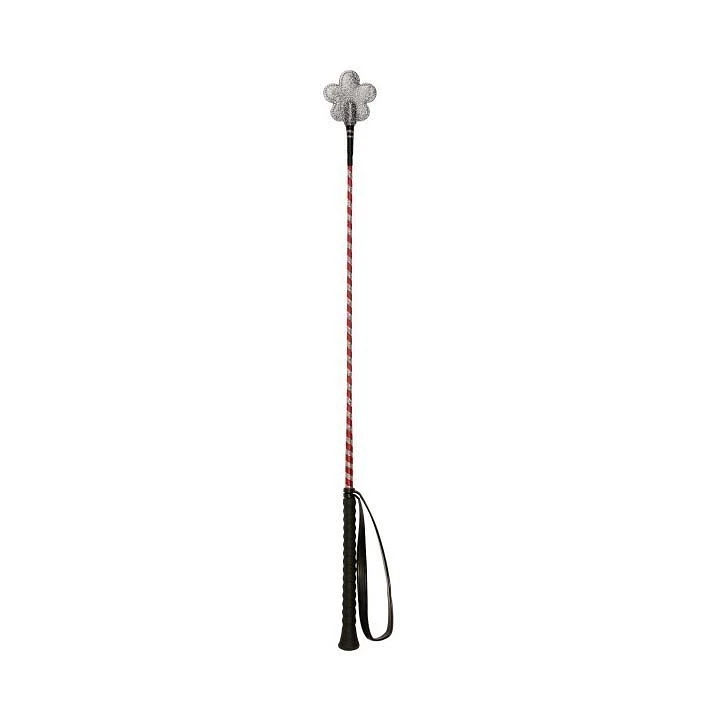 Bič za konje 65cm pink-srebrni