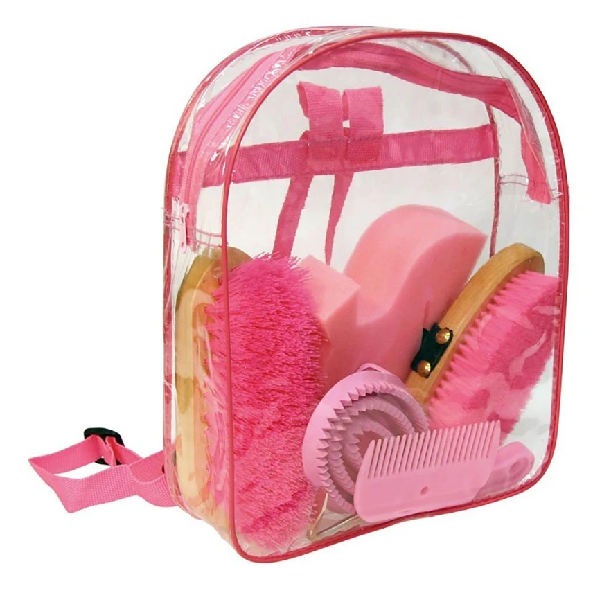 Ranac za četkama za negu konja pink