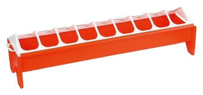 Hranilica za živinu 50cm plastična narandžasta sa plastičnom rešetkom