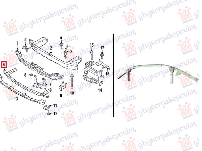 SINA PREDNJEG BRANIKA DONJA ALUMINIJUM BMW SERIES 7 (G70) (2022-) (OEM: 51119852845)
