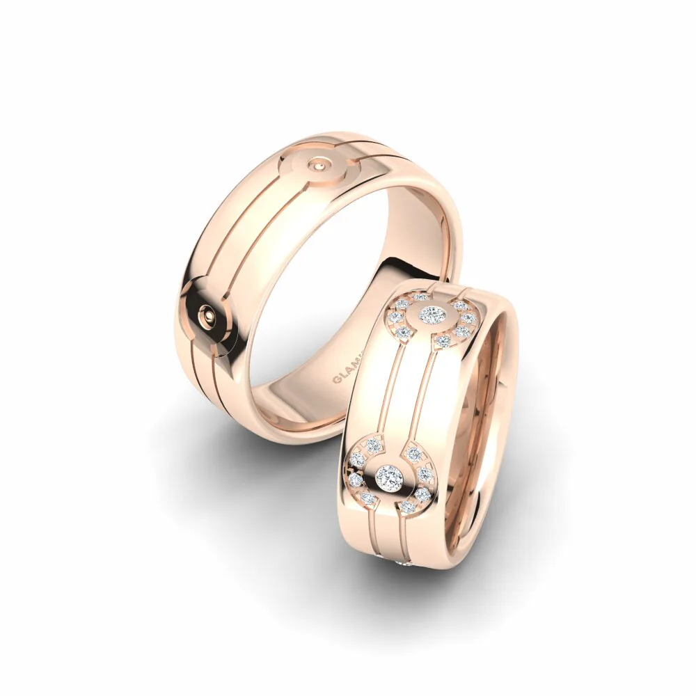 Venčani prsten Glamorous Couple 8 mm