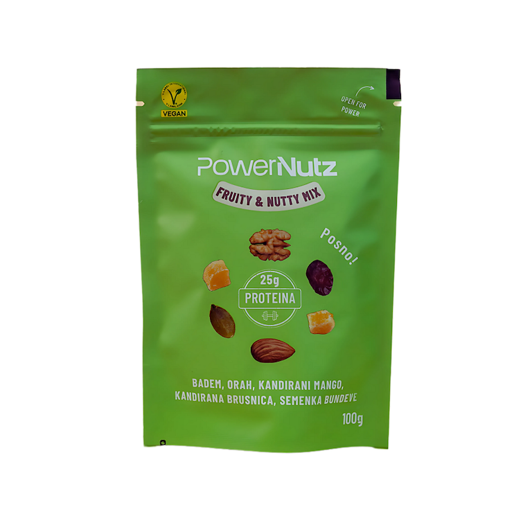POWERNUTZ FRUITY & NUTTY MIX, 100g