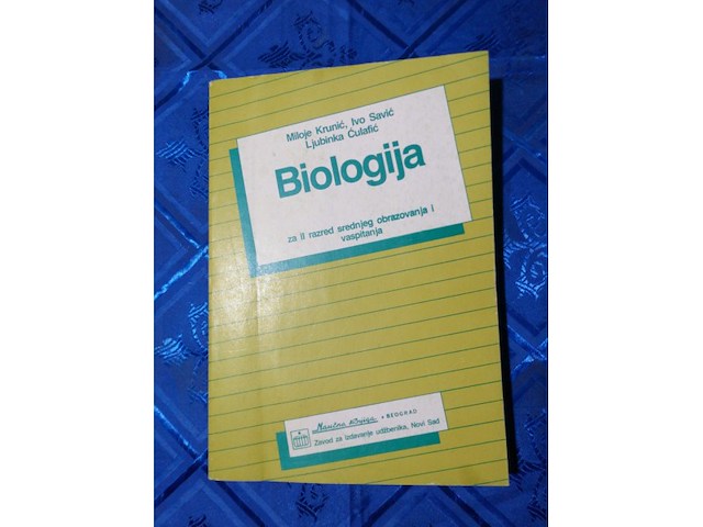 BIOLOGIJA ZA II RAZRED SREDNJE ŠKOLE