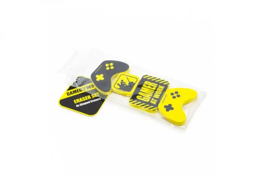 Gamer at Work Eraser Set