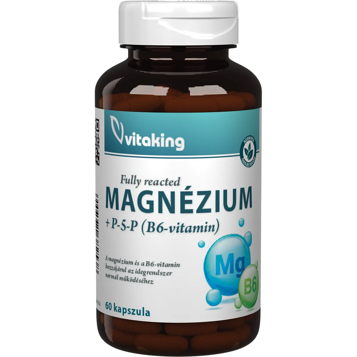Magnesium Bisglycinate + Vitamin B6 (P5P) (60 kap.)