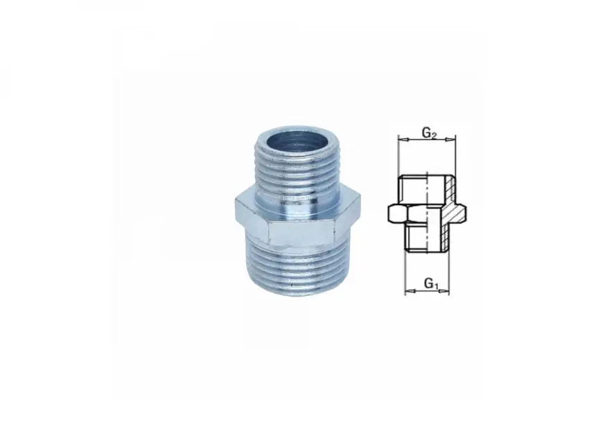 Bojlerski dupli nipli redukcija 3/4''-1/2''