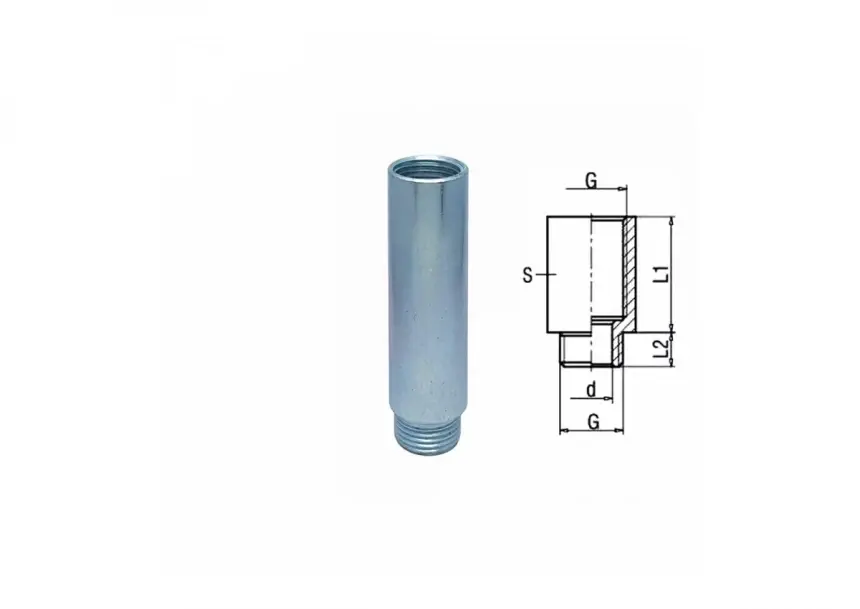 Vodovodni produžetak 1/2''x80 mm