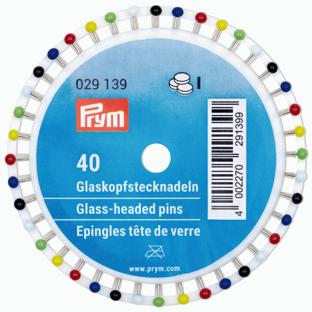 Špenadle sa staklenom glavom, 30x0.60mm, 40kom