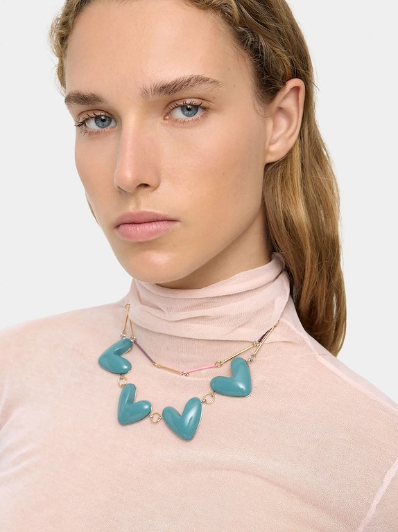 SET OF NECKLACES WITH HEARTS