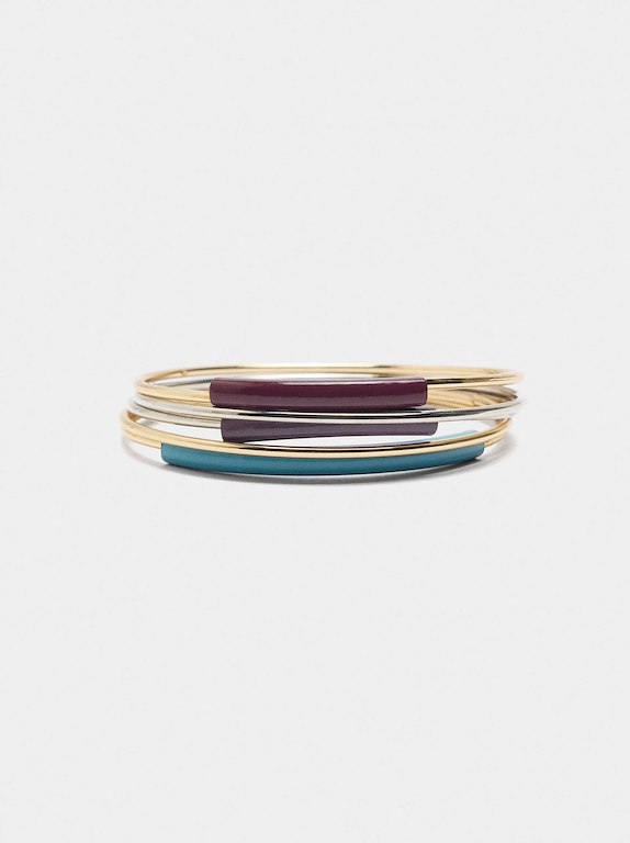 SET OF BRACELETS WITH ENAMEL