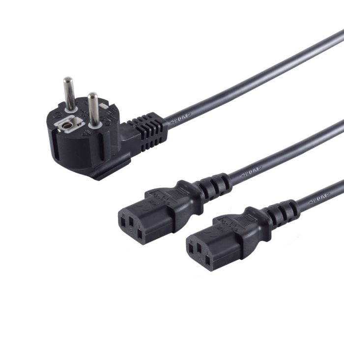 Schuko - C13 Y-kabl za napajanje 1,8 m, 3x1,5 mm²
Schuko - C13 Y-kabl za napajanje 1,8 m, 3x1,5 mm²