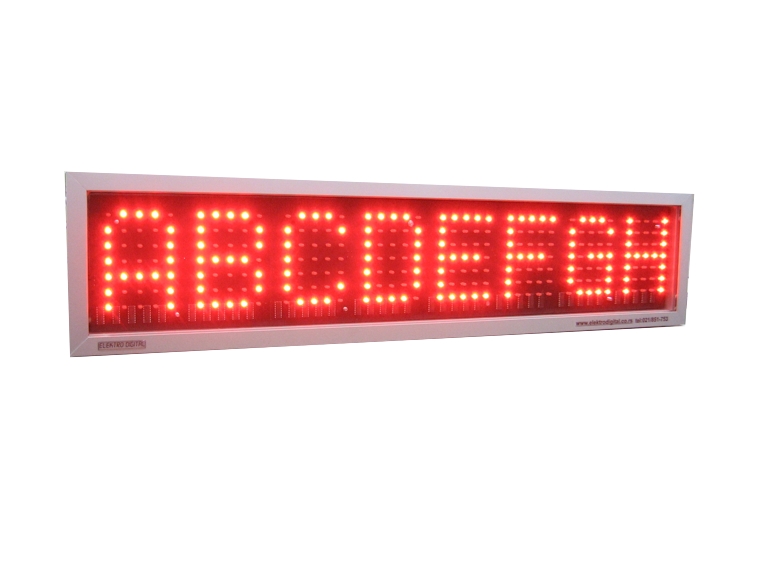 Industrijski serijski alfanumerički led displej ASER100-8T, sa RS232 ili RS485 ulazom