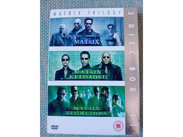 Matrix Trilogy 3 DVDa box set