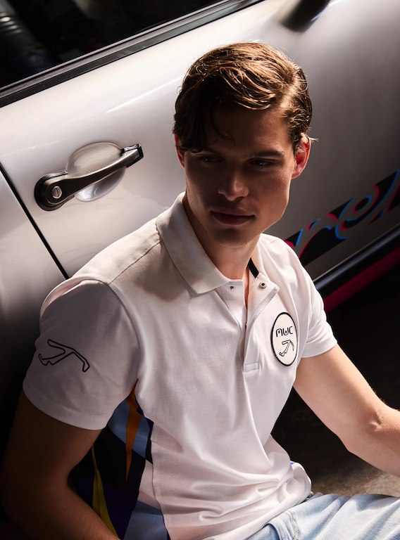 Polo majica sa MWC prugom Optička bela