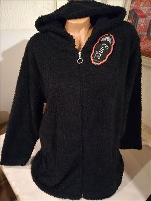 Nov zenski dzemper sa kapuljacom Emre Crni 5XL 6XL