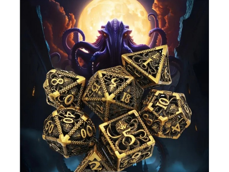 Metalne DND RPG kockice oktopod ktulu