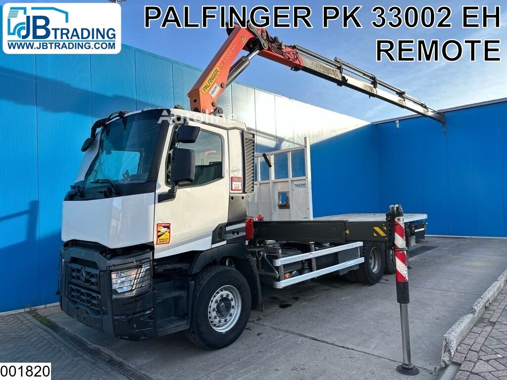 Renault C 460 6x2, EURO 6, Palfinger, Retarder kamion s ravnom platformom