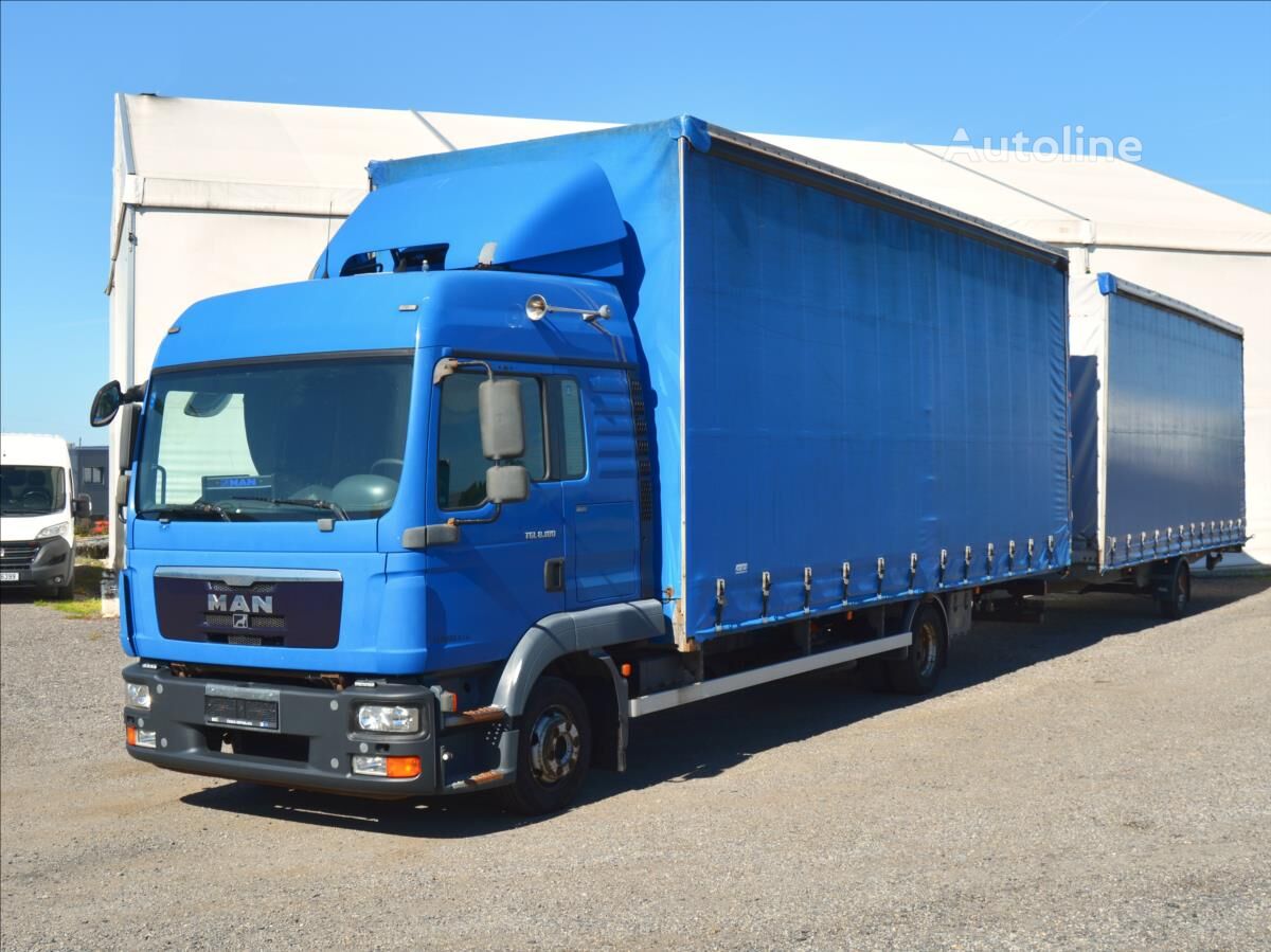 MAN TGL 8.180 + AGADOS 110m3 kamion s ravnom platformom