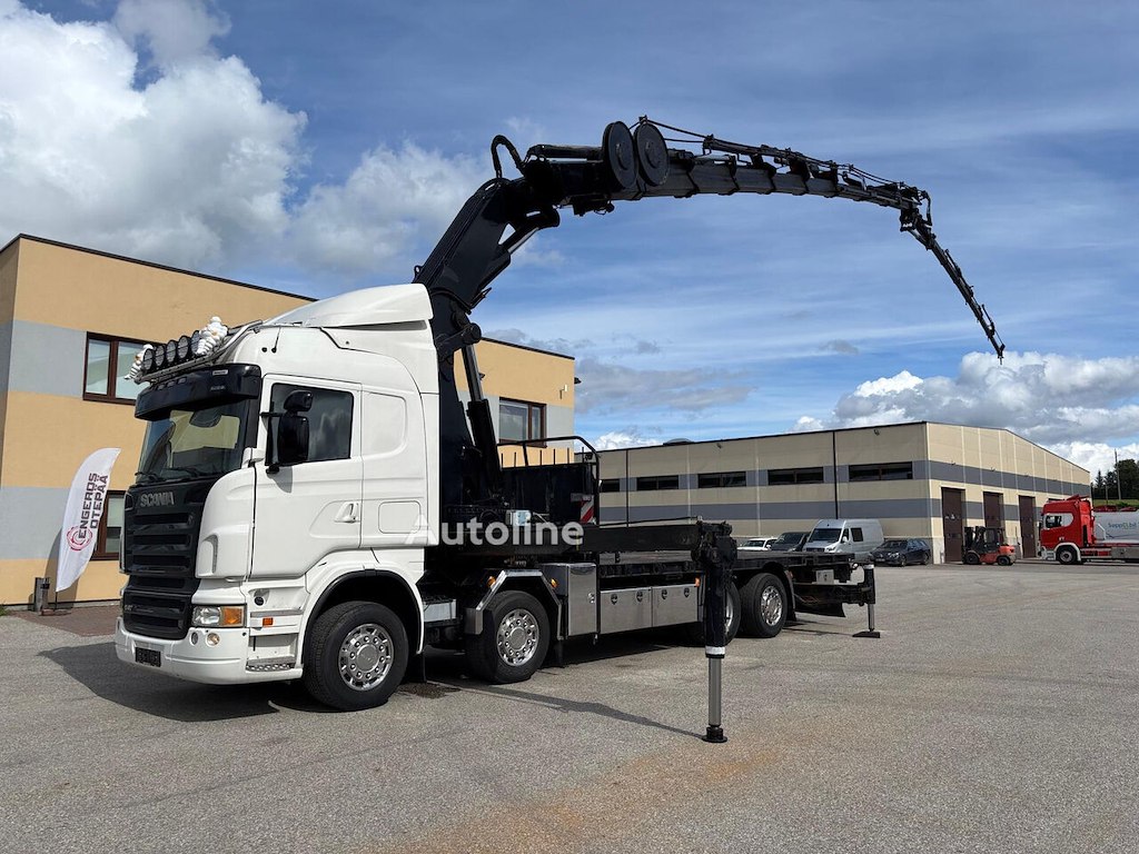 Scania R470 8x2*6 + EFFER 1050/8S CRANE + JIB 6S kamion s ravnom platformom