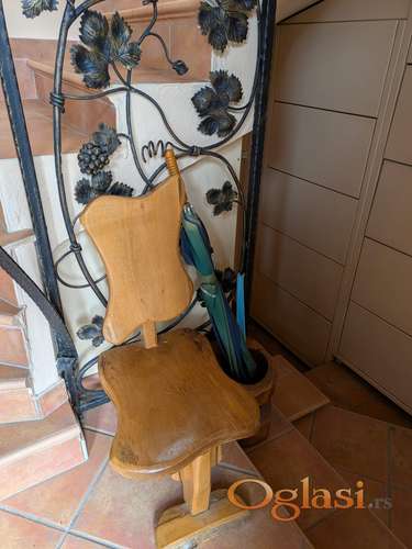 Stolica i posuda za kišobrane etno stil