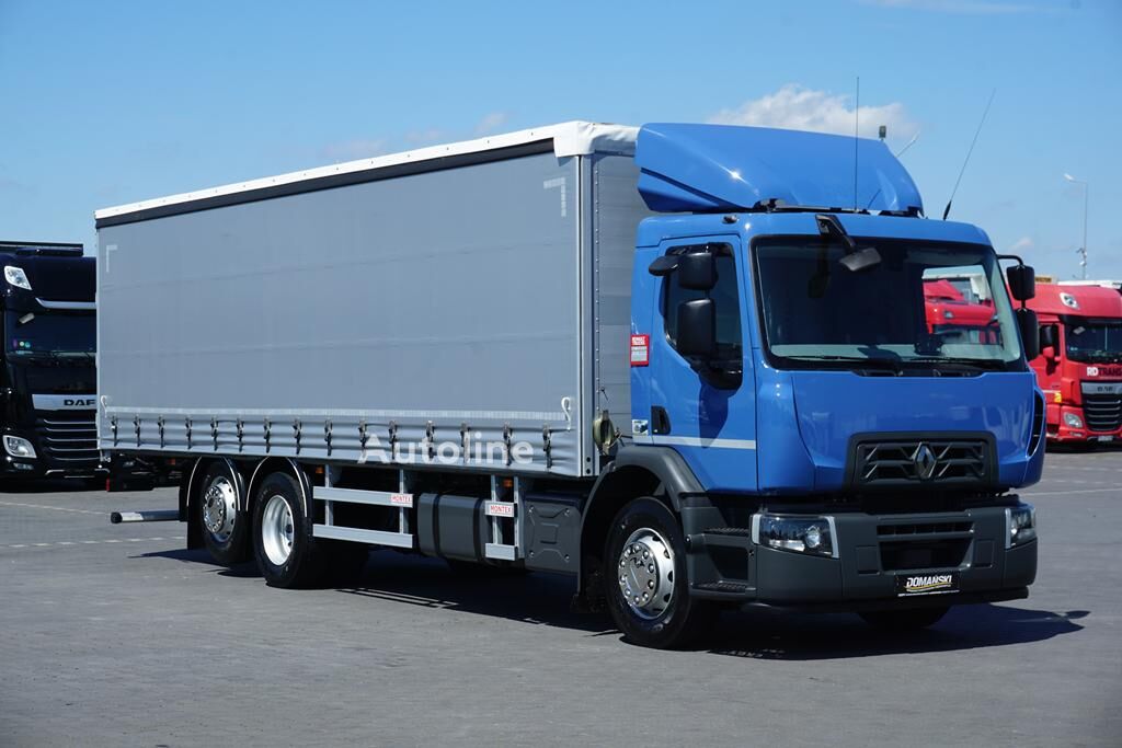 Renault D 320 / EURO 6 / FIRANKA / 21 PALET / ŁAD. 16 390 KG kamion sa klizna zavesa cerada