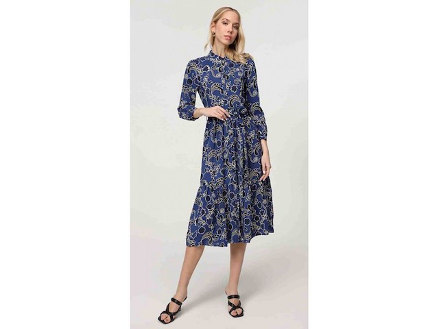 *ZARA* midi haljina sa kaišem XL