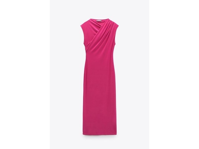 Zara midi haljina sa drapiranim detaljem